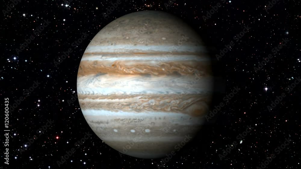 Jupiter Rotating, The Jupiter Spinning, Full Rotation, Seamless Loop ...