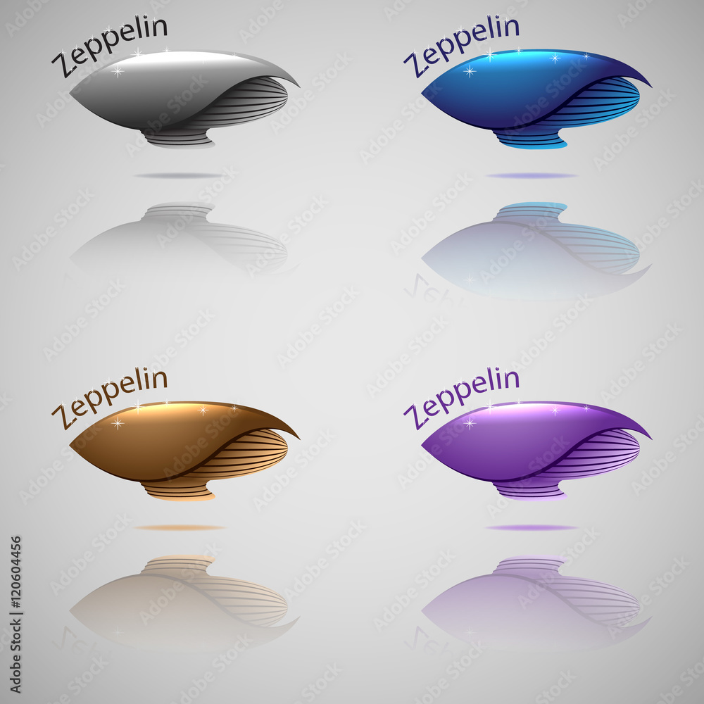 Zeppelin logo design, eps10 vector Stock Vector | Adobe Stock