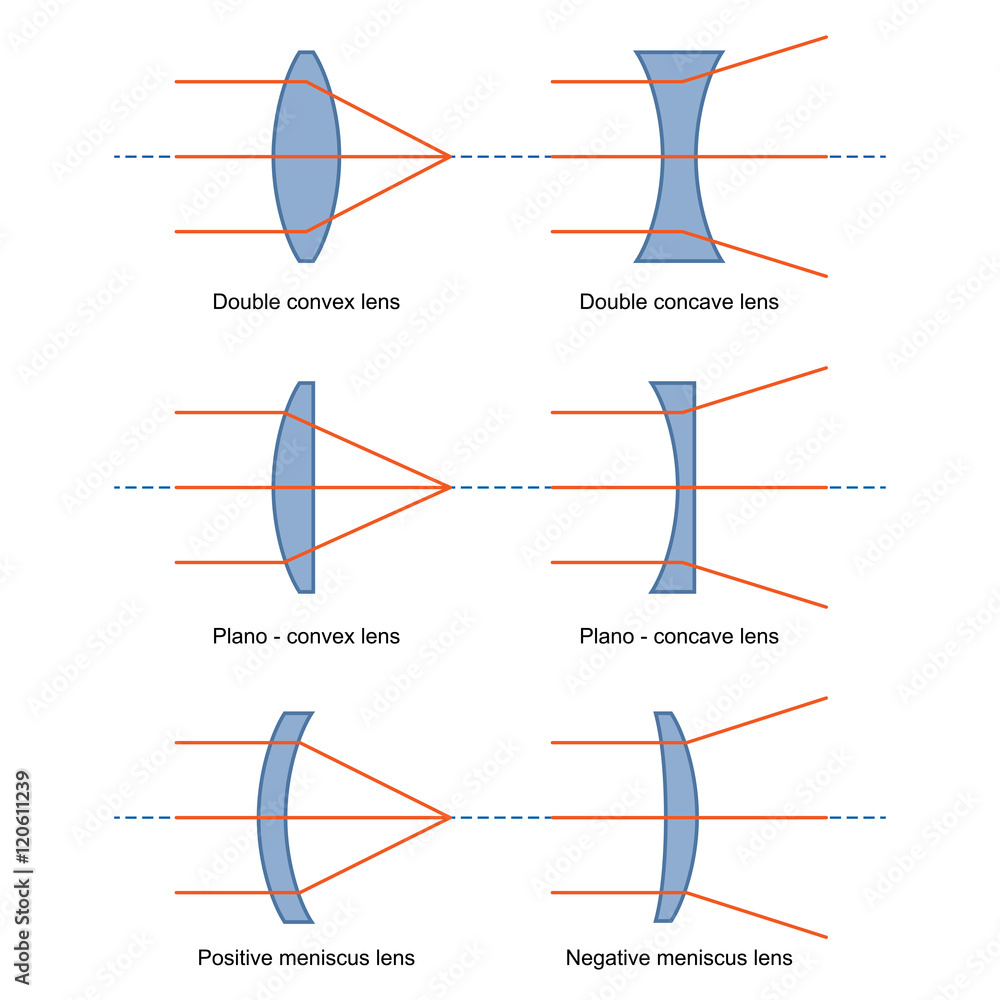 Poster Ray Diagrams for Lenses vector – Muurposter | Europosters