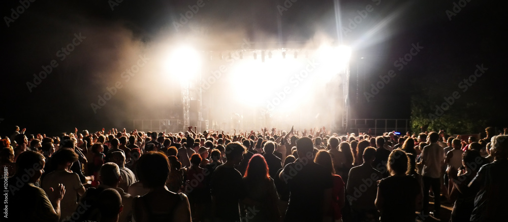 On rock concert. Light show Stock Photo | Adobe Stock
