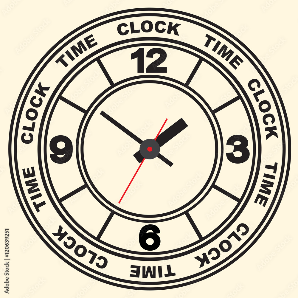 Image clock dial. Scheme relations and arrows denote time. Stock Vector ...