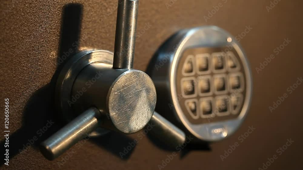 man opens the safe with a coded lock close up Stock Video | Adobe Stock