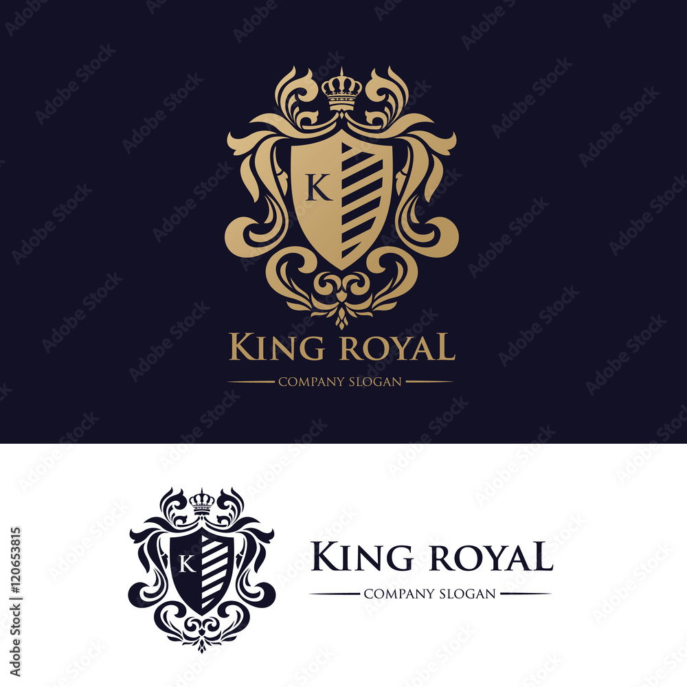 King Royal Logo, Luxury Brand Identity. Stock Vector | Adobe Stock