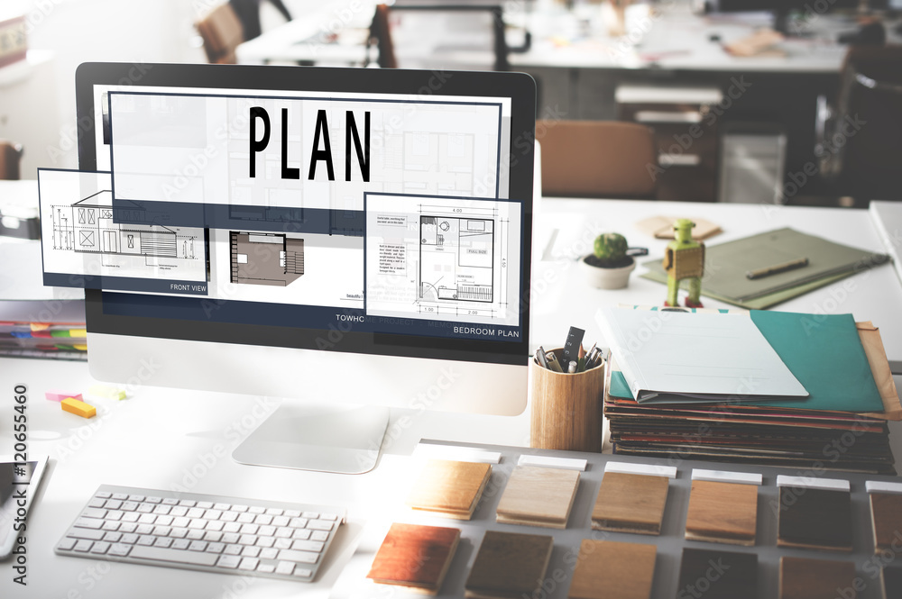 Plan Planning Architecture Blueprint Drawing Concept Stock Photo ...