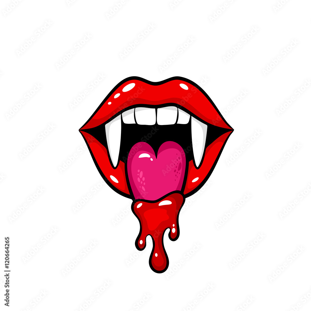 Sexy Vampire Lips Drawing