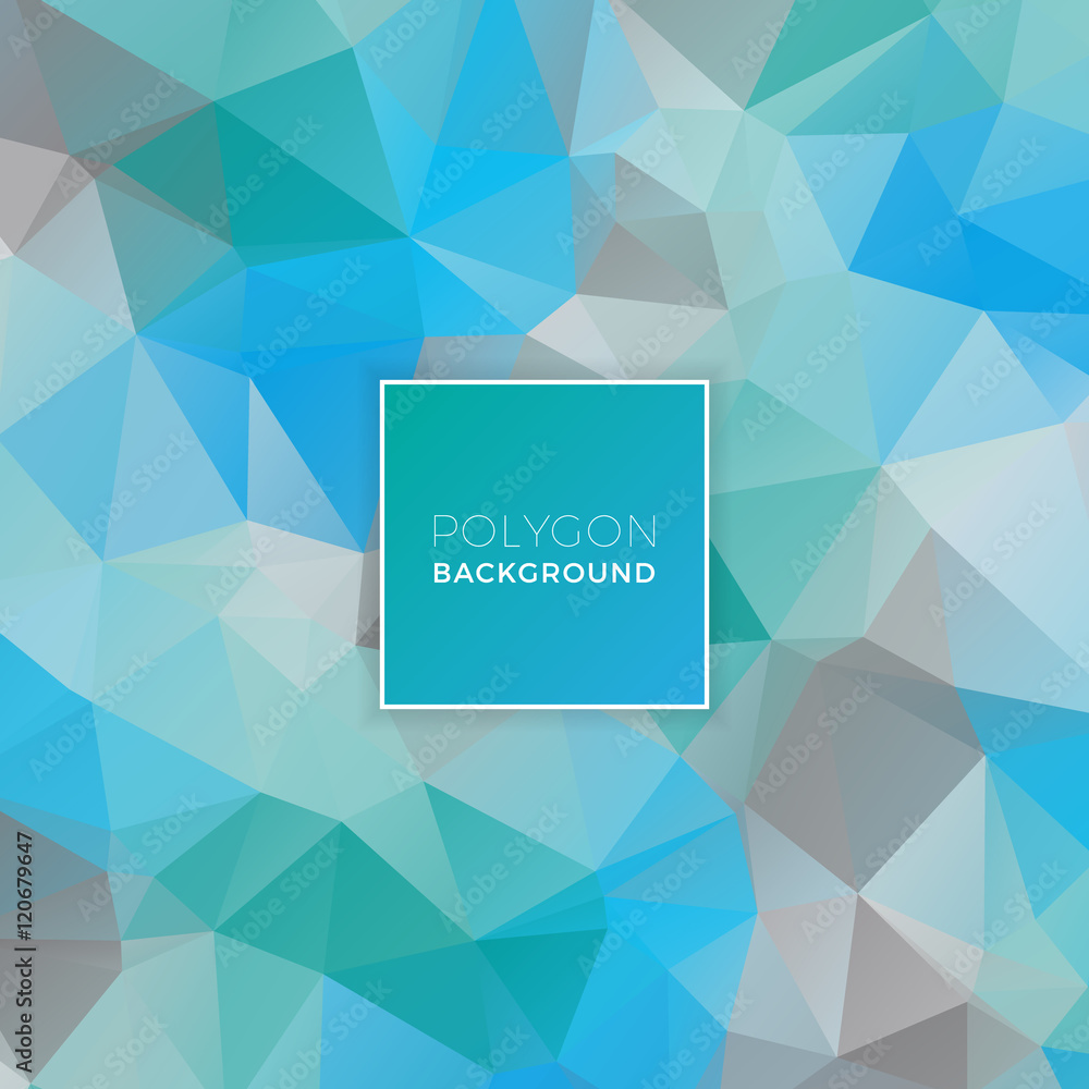 Blue Green Polygon Background Stock Vector | Adobe Stock