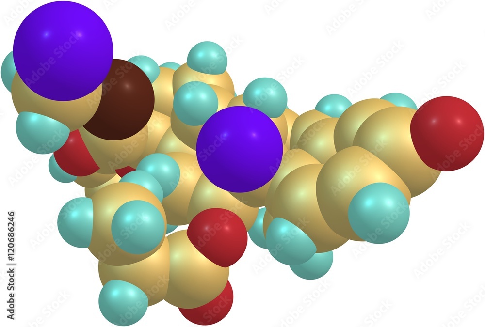 Fluticasone propionate molecular structure isolated on white Stock ...