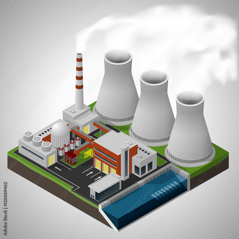Nuclear Power Plant 3d Model