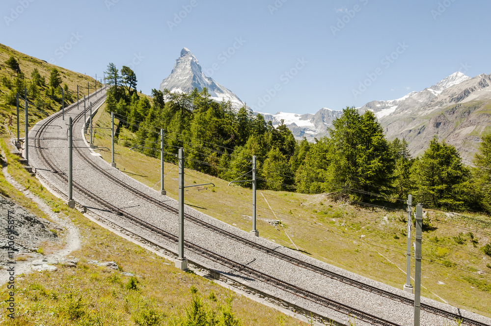 Zermatt, Bergdorf, Alpen, Wallis, Gornergrat, Schweizer Berge ...