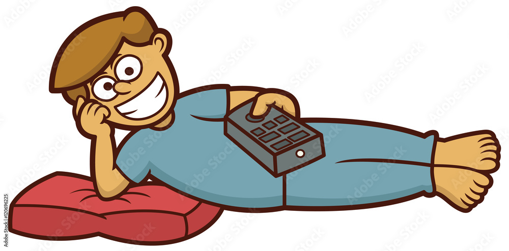 Man Lying Down Cartoon