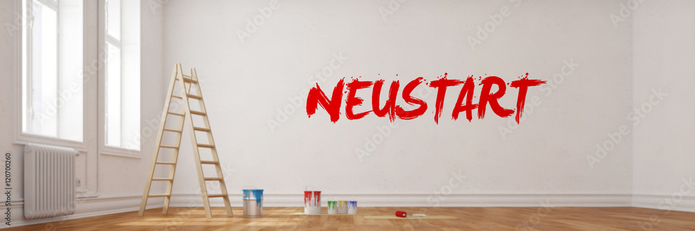 Neustart bei Renovierung im Haus Stock Illustration | Adobe Stock