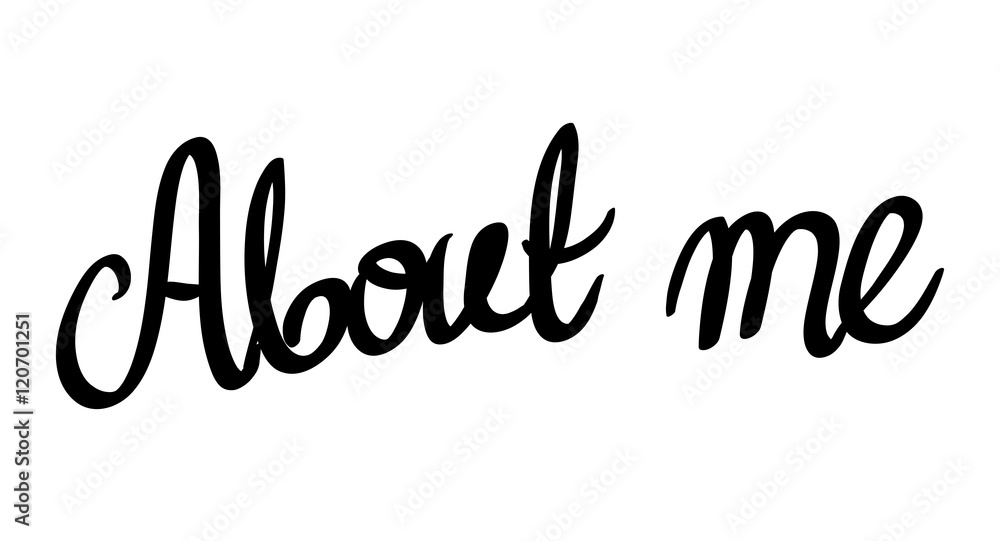 Calligraphic About me vector de Stock | Adobe Stock