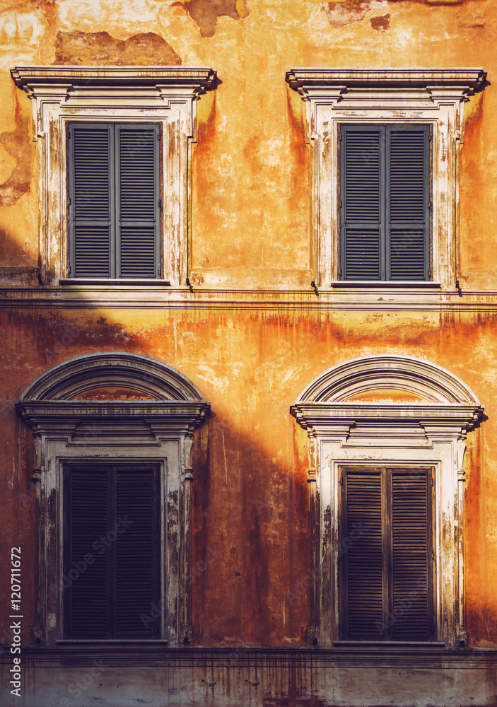 Typical Italian building, Rome, Italy: Texture background Stock Photo ...