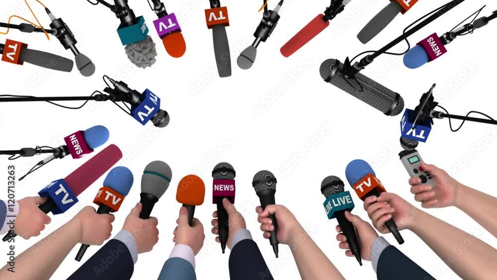 Boom pole microphones and hands with mics on white with alpha channel ...