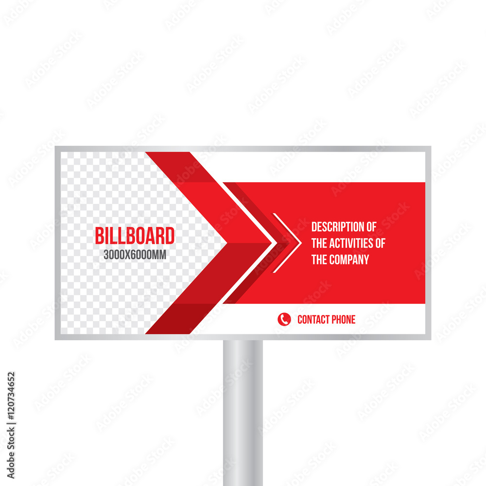 Street dynamic banner, horizontal Billboard template background red ...