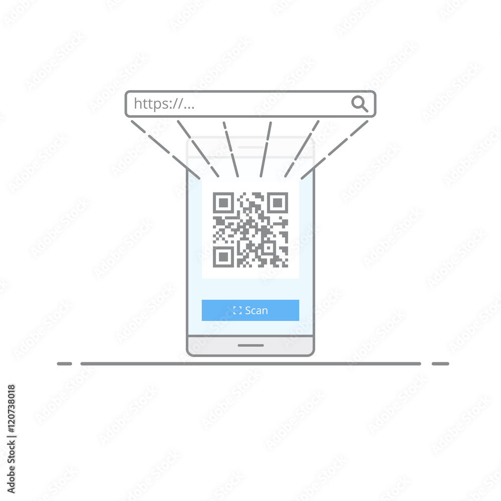 Concept scanning qr code with the camera on your mobile phone. A quick ...