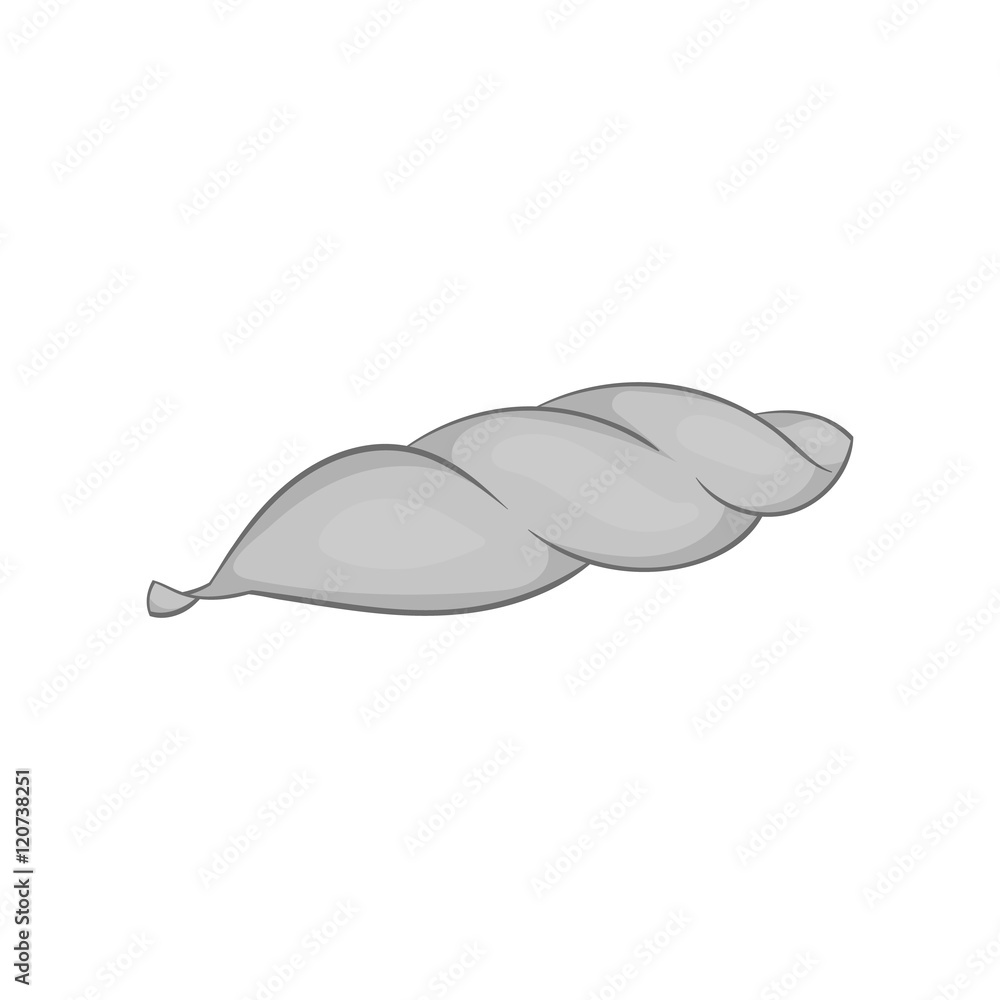 Marijuana leaf icon in black monochrome style isolated on white ...