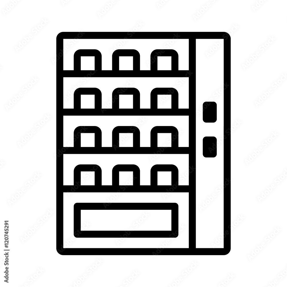 Automatic vending machine line art icon for apps and websites Stock ...