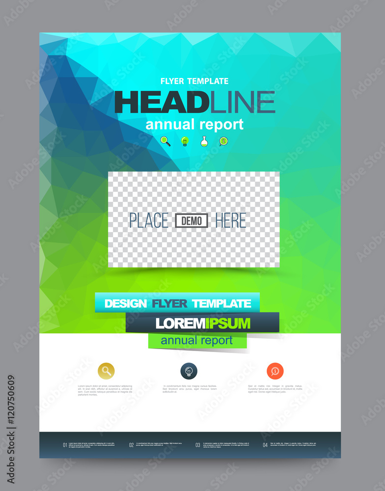 Abstract Colourful flyer design template. vector illustration, Use for ...