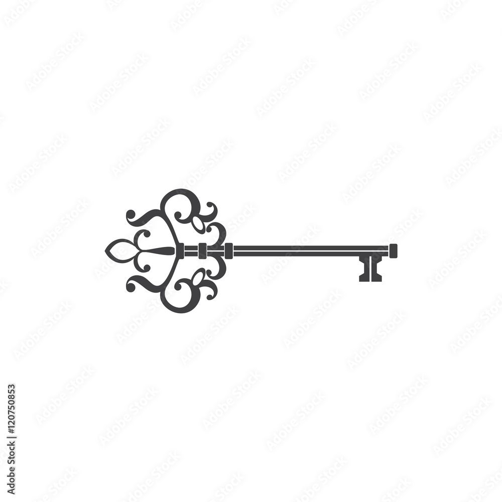 Classic Key Logo Elegant Vector Icon Stock Vector | Adobe Stock