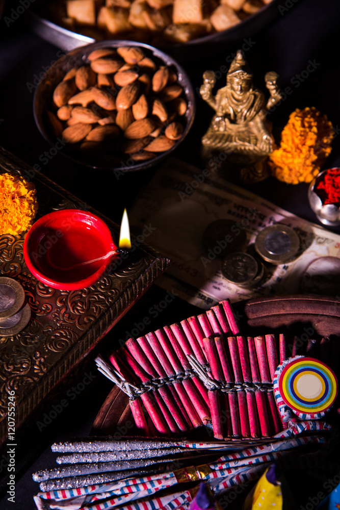 Traditional Indian decorations for Diwali Stock Photo | Adobe Stock