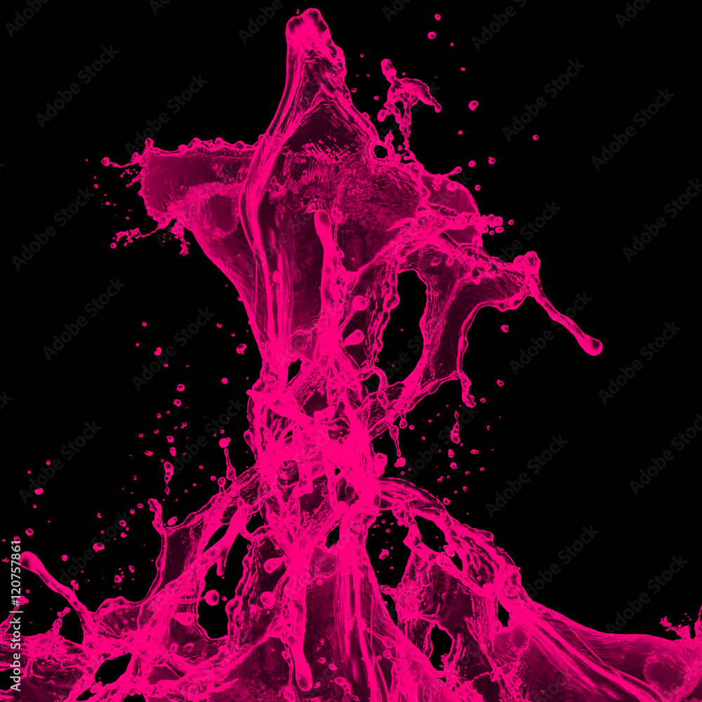 splash on black background. Paint splash for design use. splash paint ...