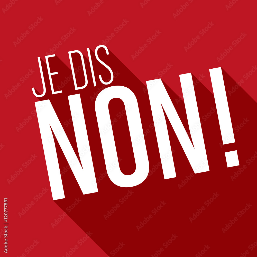 je dis "non" Stock-Vektorgrafik | Adobe Stock