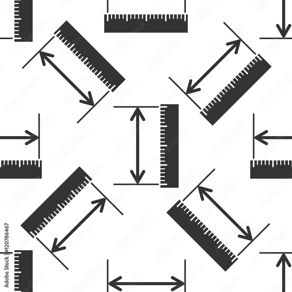 The measuring height and length icon. Ruler, straightedge, scale symbol ...