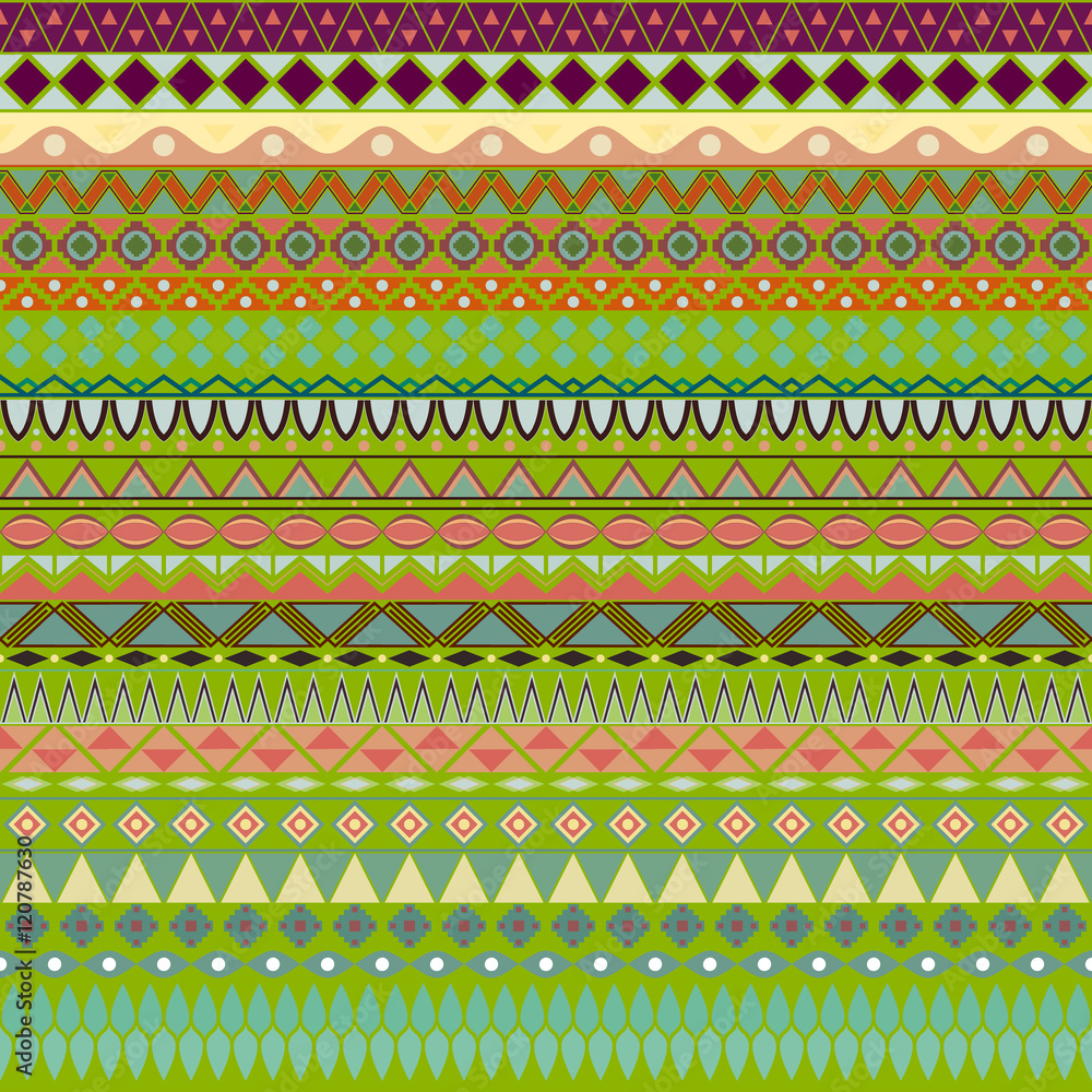 Colorful tribal vintage ethnic seamless pattern Stock Vector | Adobe Stock