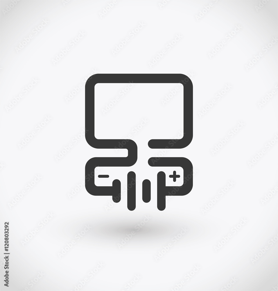 Simple PC power icon on white background. Simple PC power vector. EPS10 ...