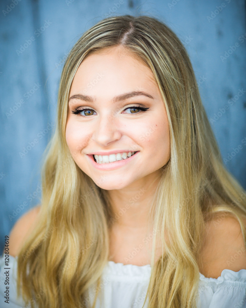 High school senior poses for portraits Stock Photo | Adobe Stock