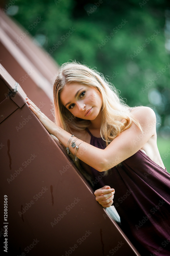 High school senior poses for portraits Stock Photo | Adobe Stock