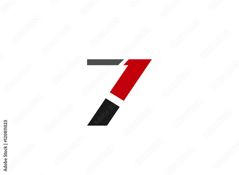 Number seven 7 logo icon template elements Stock Vector | Adobe Stock