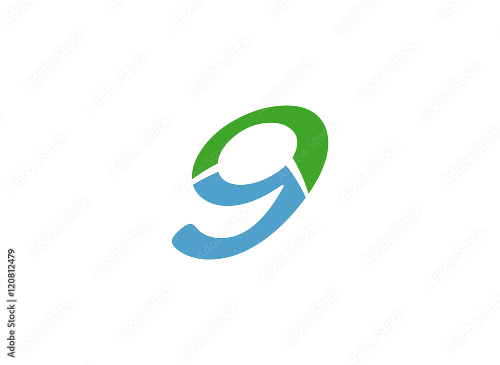 Logo number 9 vector design template Stock Vector | Adobe Stock