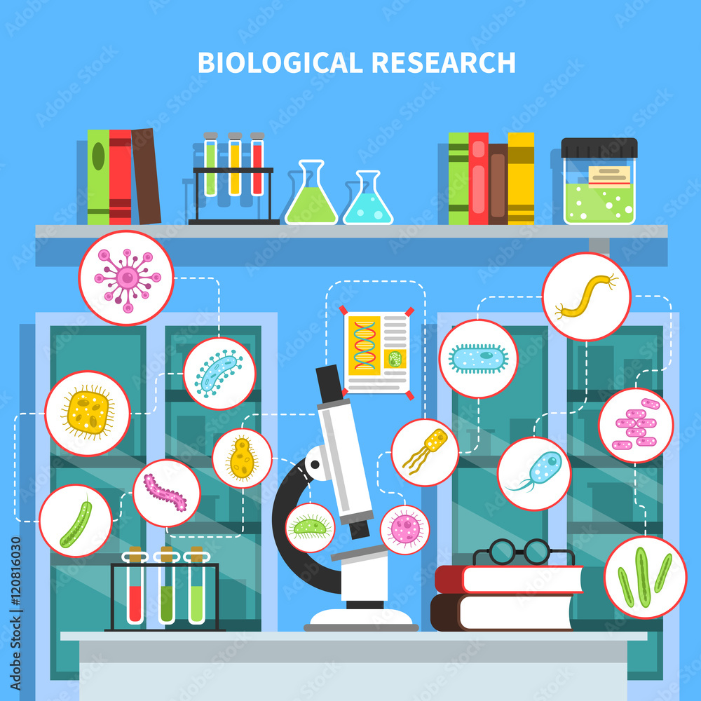 Microbiology concept illustration Stock Illustration | Adobe Stock