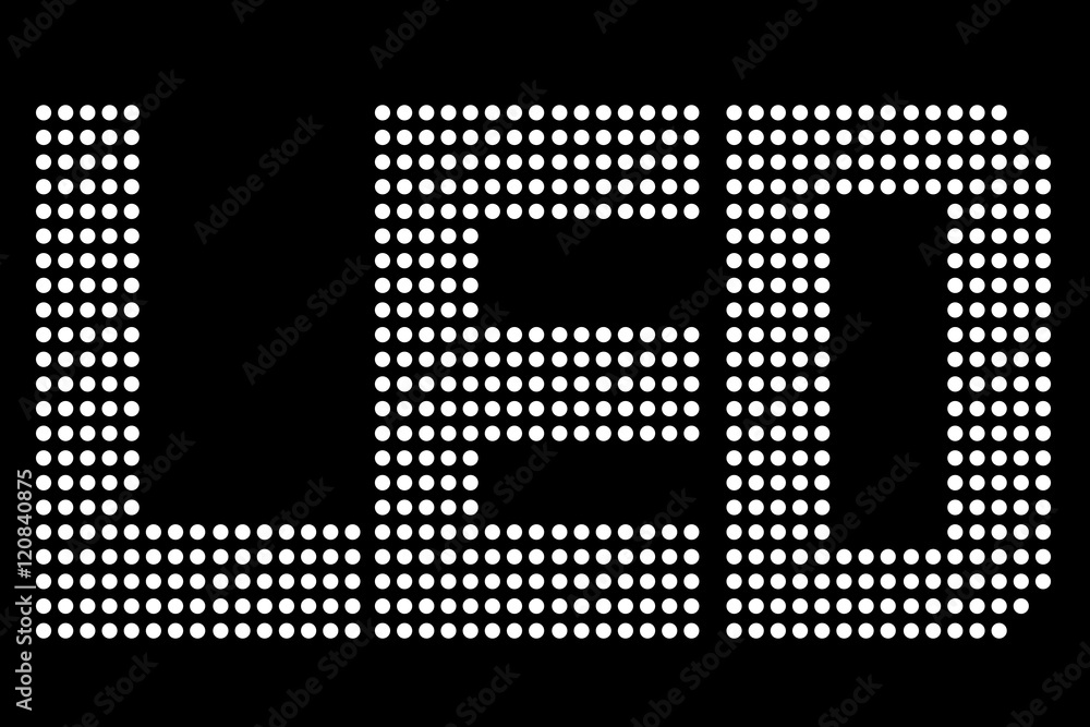 White LED Symbol, at Black Background Stock Illustration | Adobe Stock