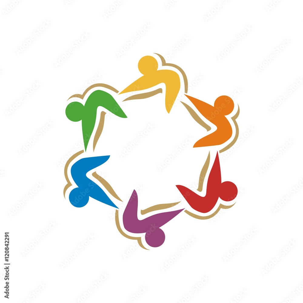 Teamwork, Union People, Team Partners Friends Stock Vector | Adobe Stock