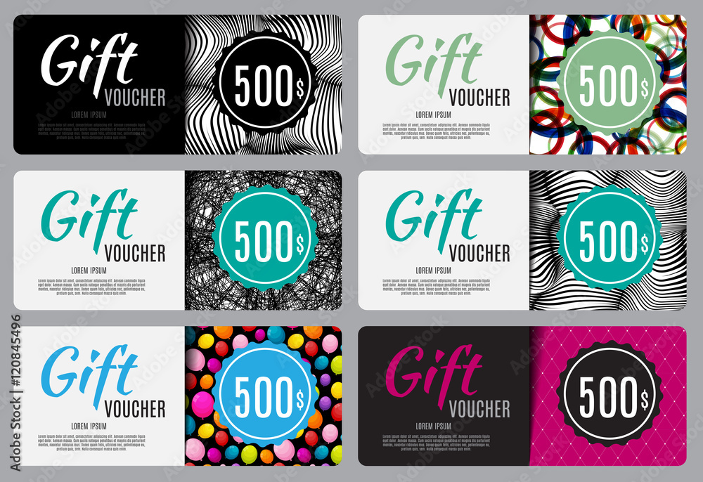 Gift Voucher Template Vector Illustration for Your Business Stock ...