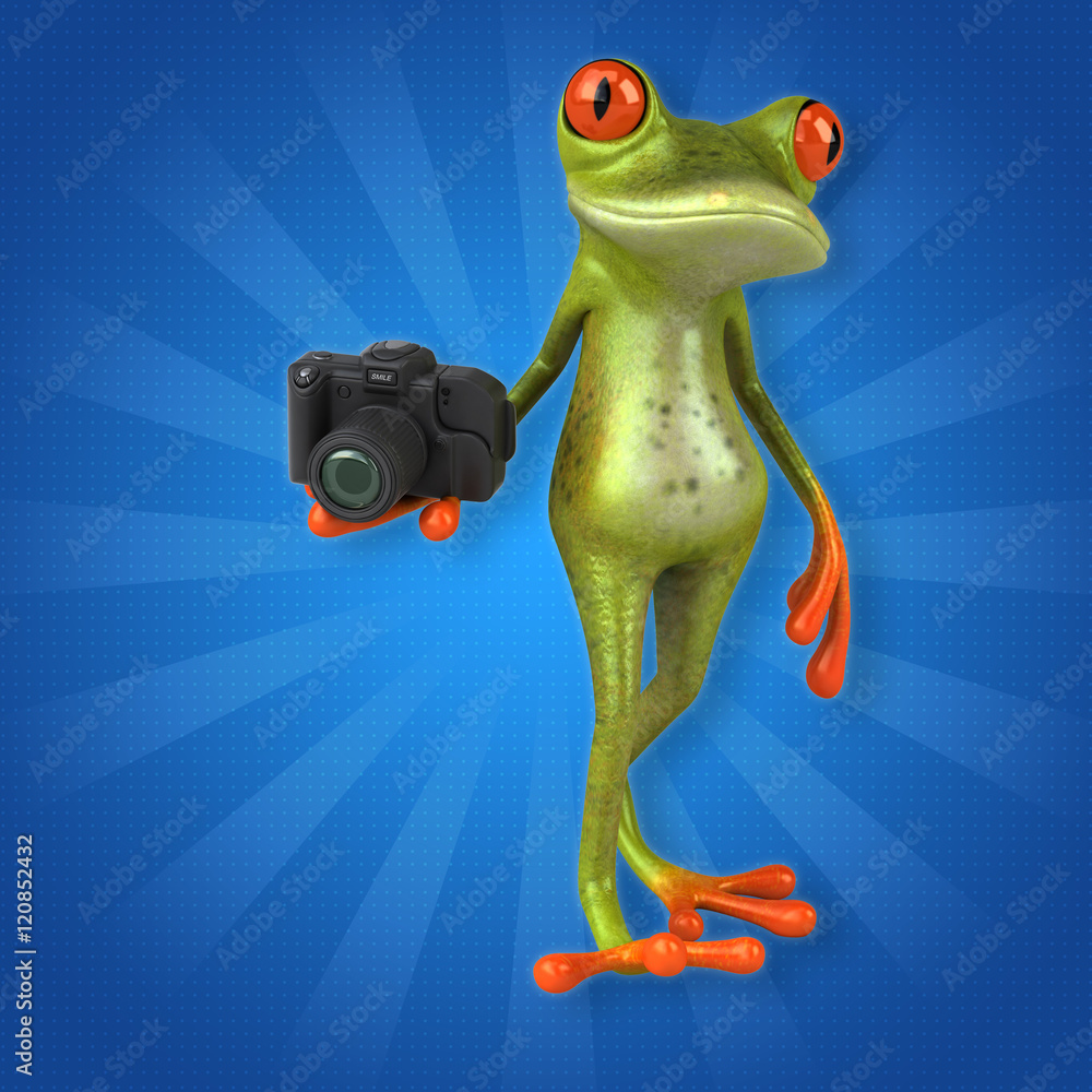 Fun frog Stock Illustration | Adobe Stock