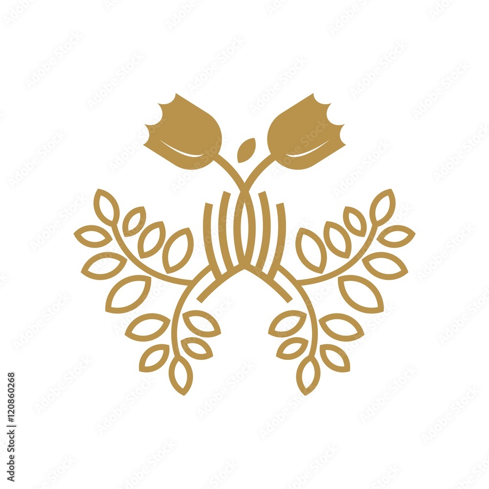 Wedding Flower, Crest and Symbols Stock Vector | Adobe Stock