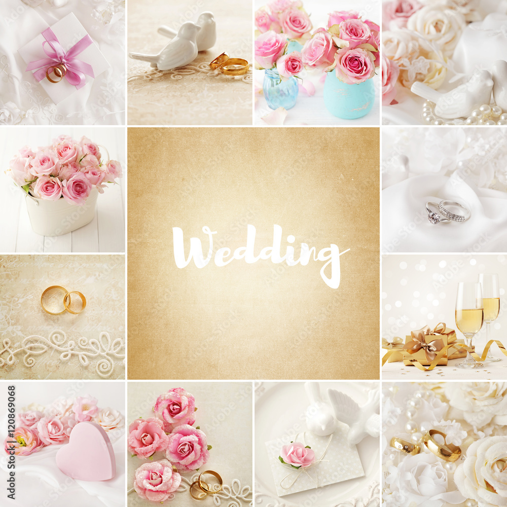 wedding collage Stock Photo | Adobe Stock