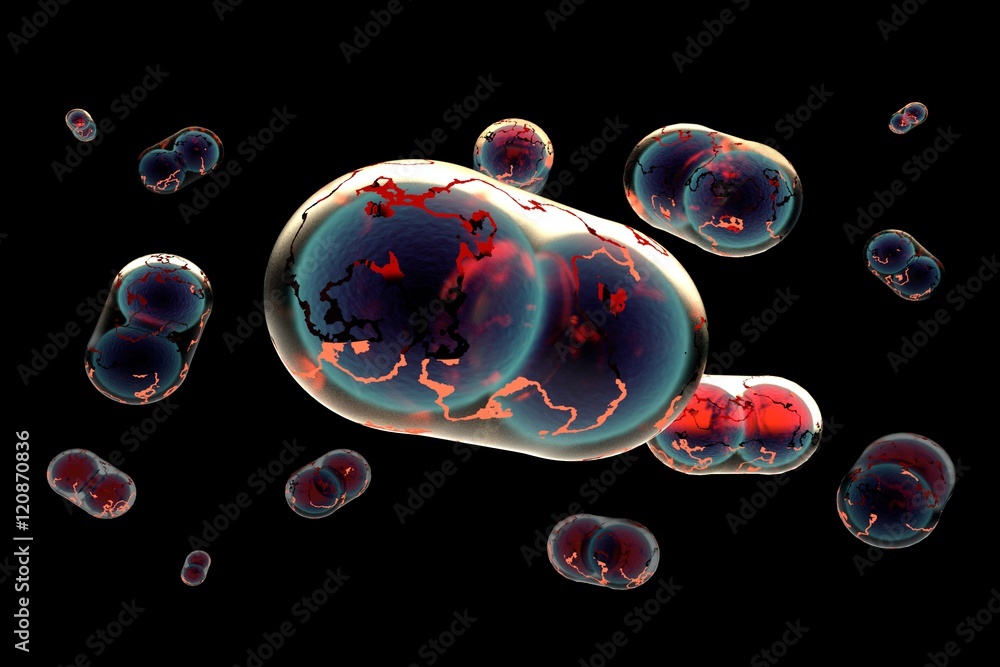 Smallpox disease variola virus 3D illustration Stock Illustration ...
