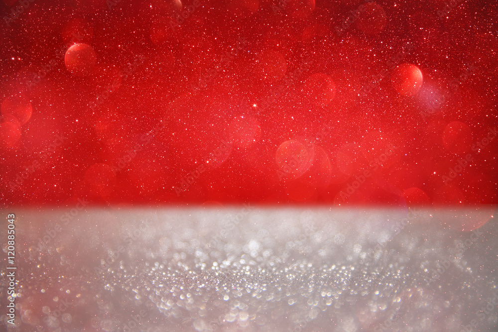 red and silver defocused lights background Stock Photo | Adobe Stock
