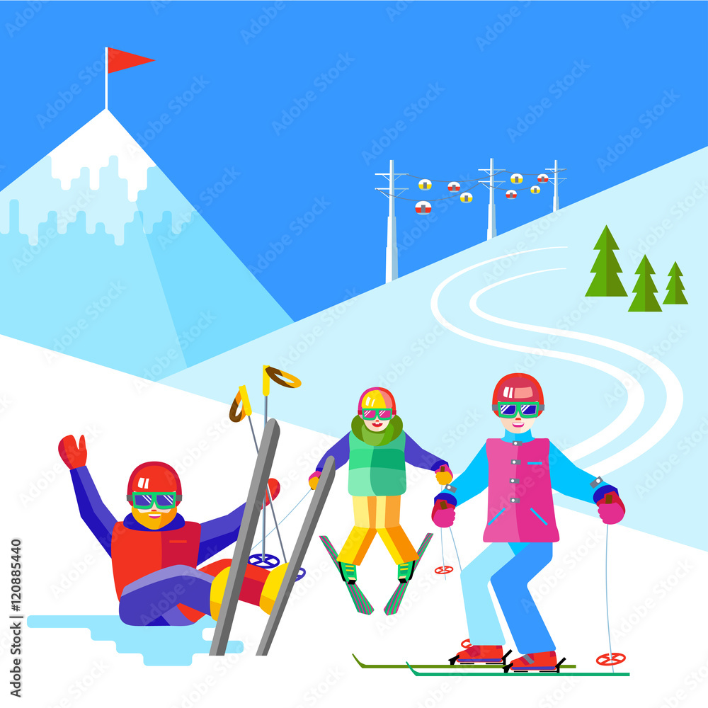 Ski Mountain Clip Art