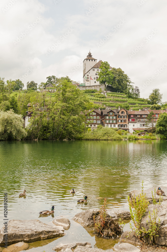 Foto de Werdenberg, Buchs, Altstadt, Stadt, Schloss, See, historische ...