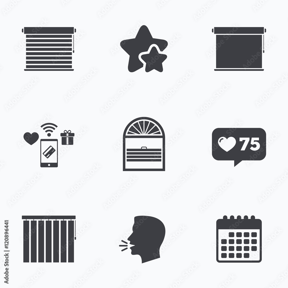 Louvers icons. Plisse, vertical and rolls. Stock Vector | Adobe Stock Louvers icons. Plisse, vertical and rolls. Stock Vector | Adobe Stock