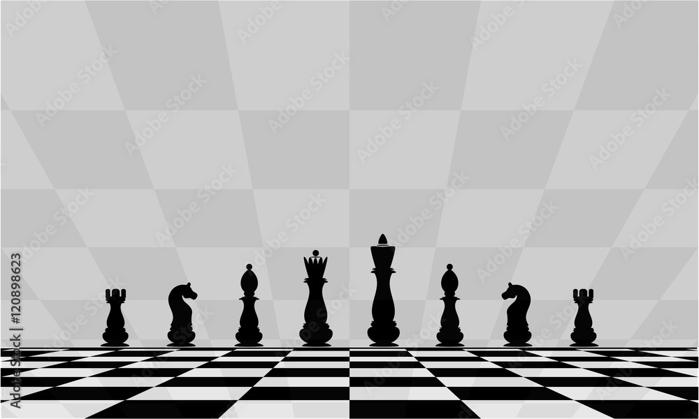 Beautiful background with chess. Abstract illustration of a chessboard ...
