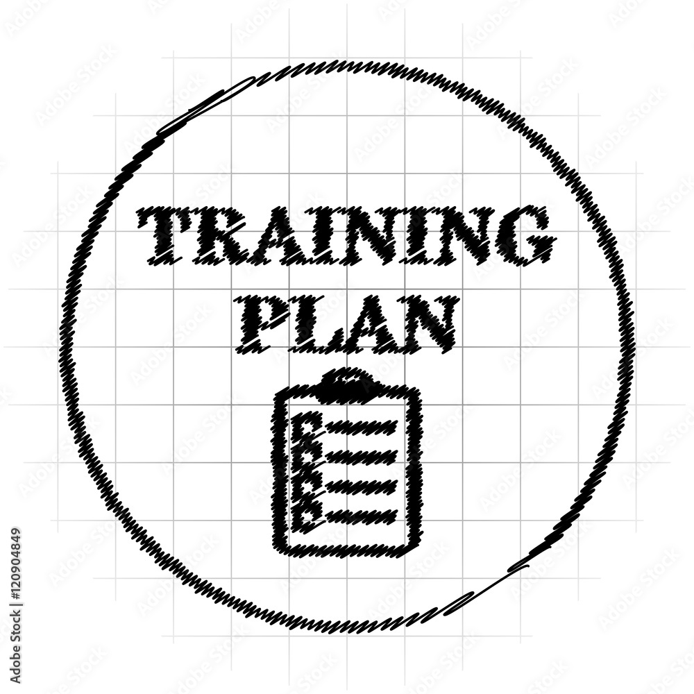 Training plan icon Stock Illustration | Adobe Stock