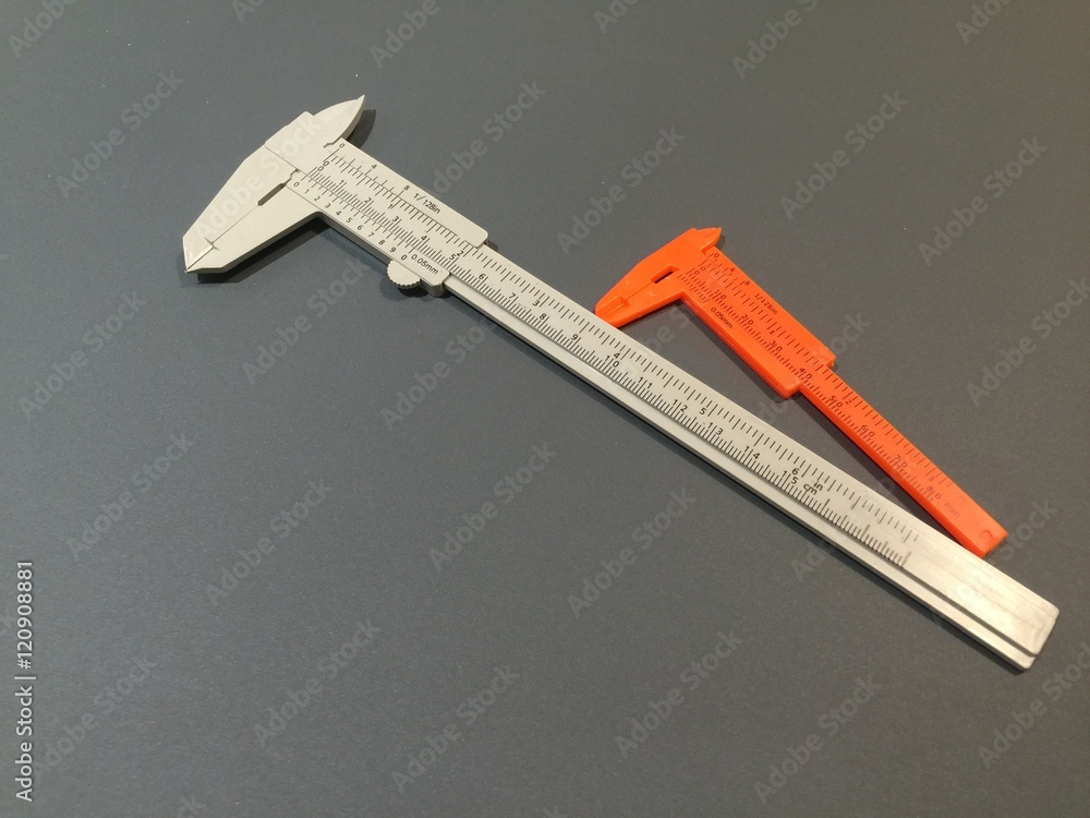 Orange and gray color calibration ruler on gray background Stock Photo ...