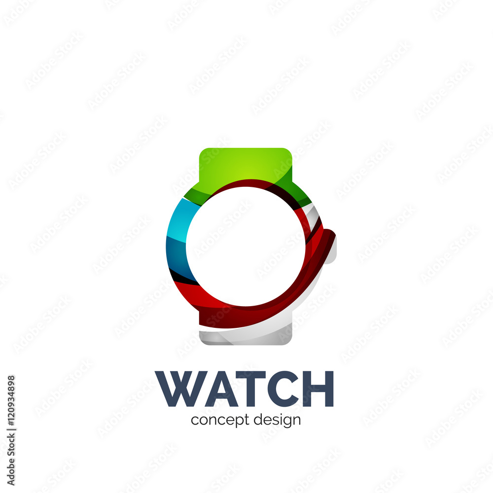 Vector watch logo Stock Vector | Adobe Stock